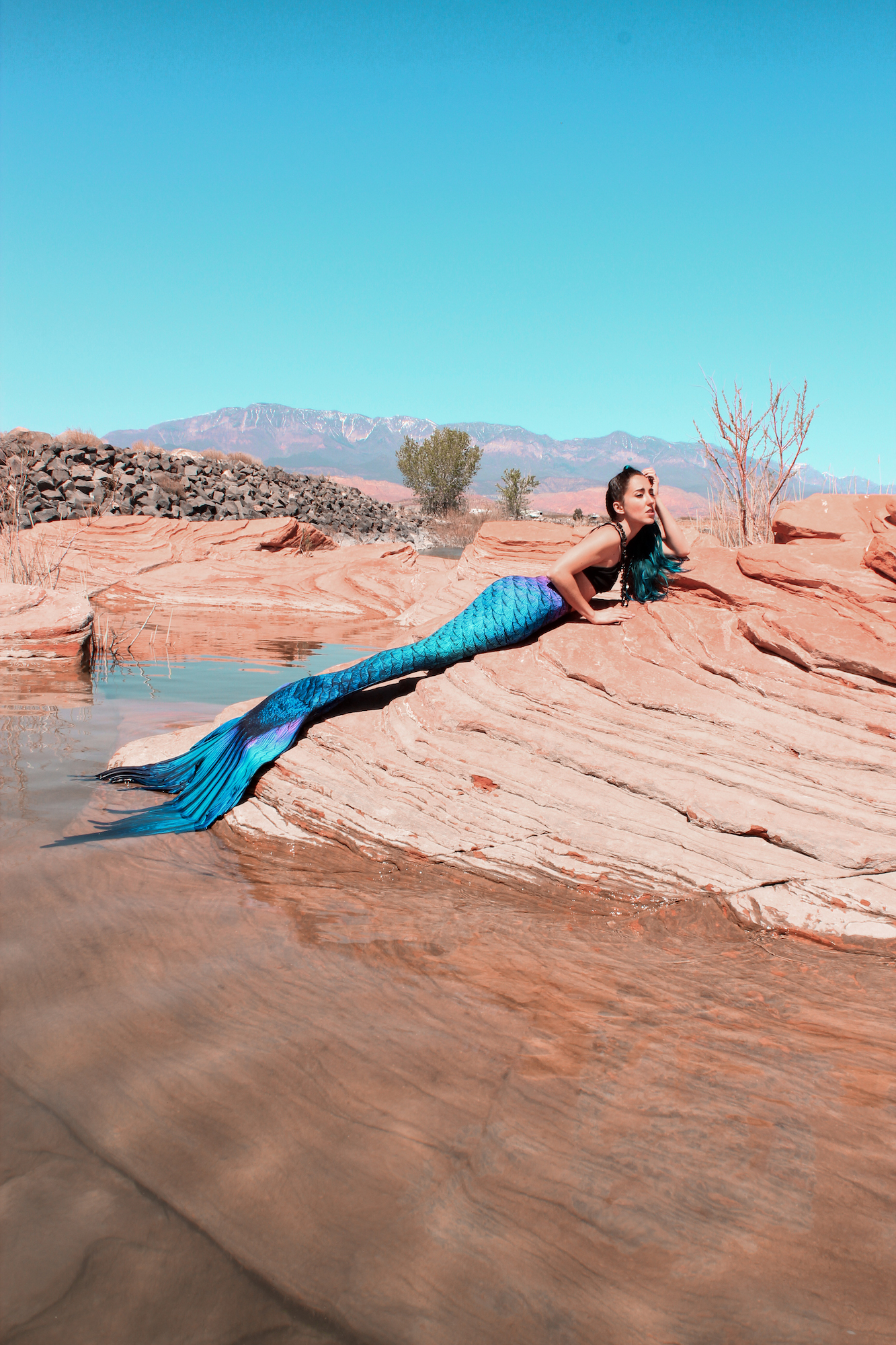 Perched Mermaid - Mermaid Modeling Pose #8 - Mermaid Jules